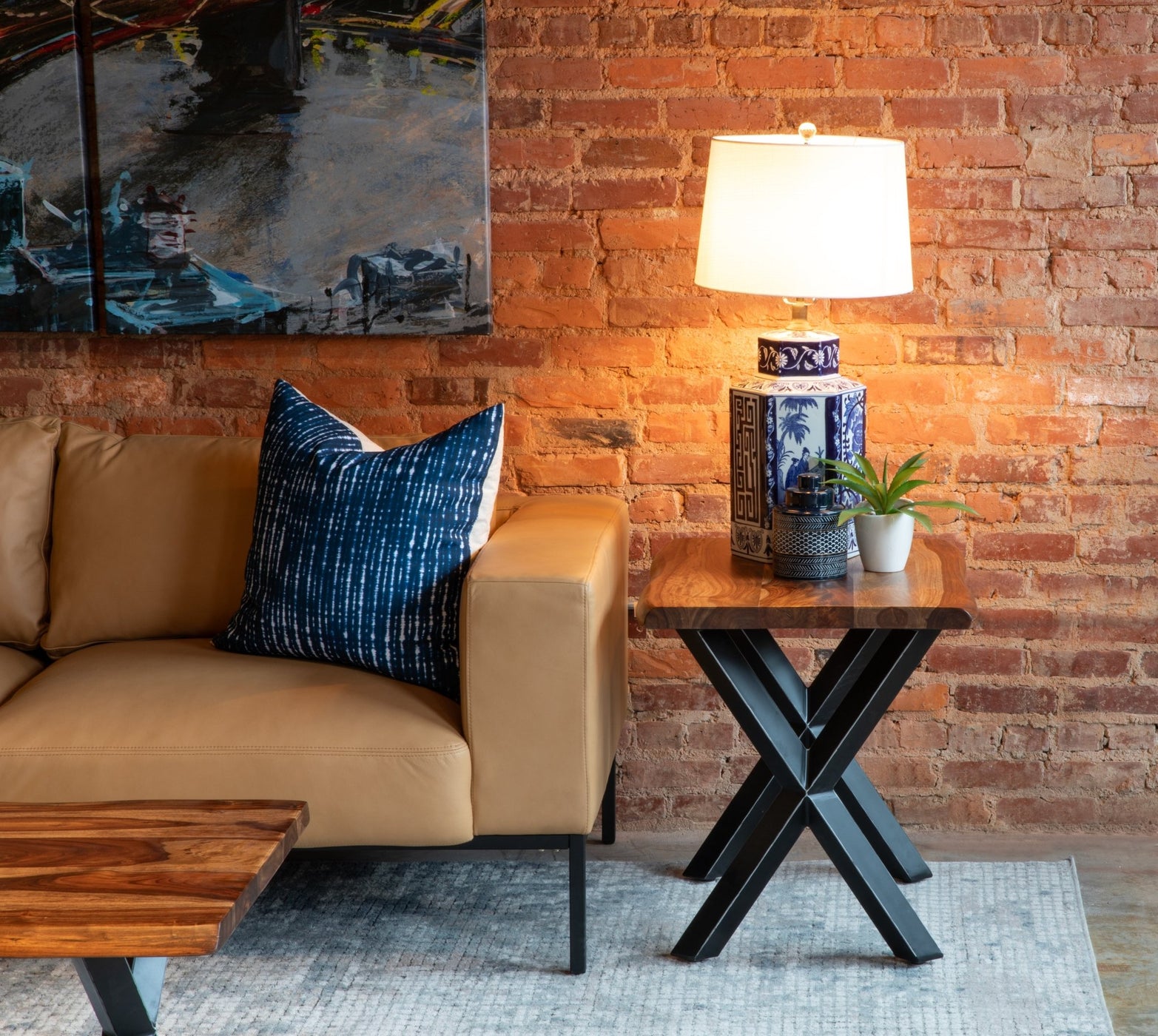 Elliston 26" Live Edge Sheesham Side Table - World Interiors