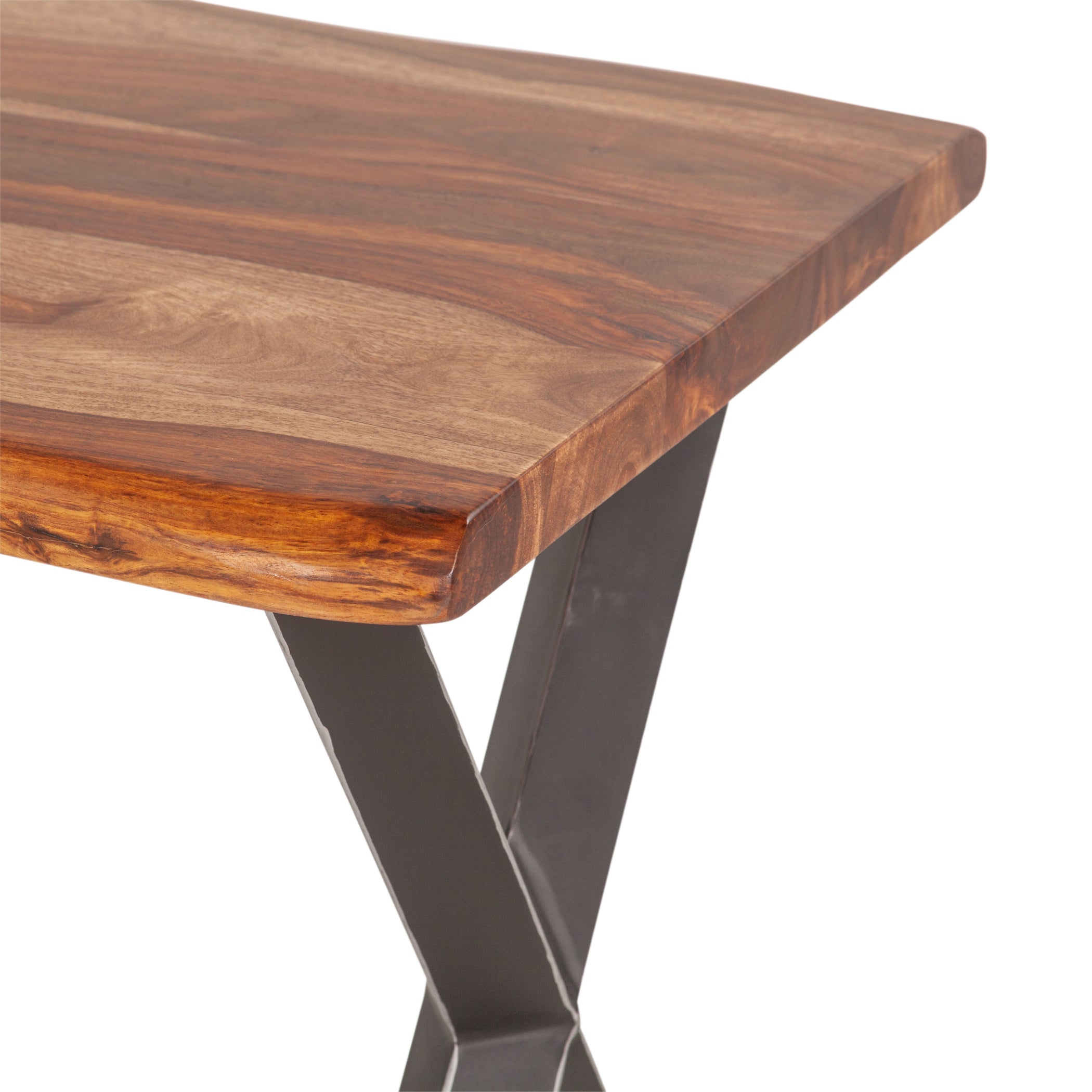 Elliston 26" Live Edge Sheesham Side Table - World Interiors