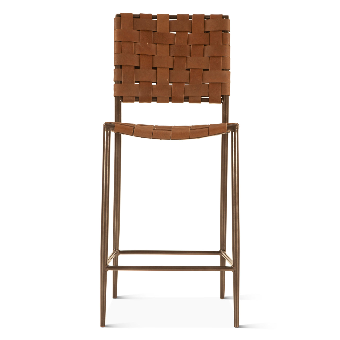 Lund 17" Buffalo Leather Counter Chair - World Interiors