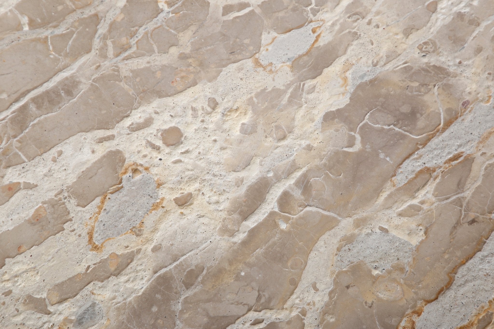 Fargo 54" Round Dining Table with Capri Beige Marble and Natural Base — World Interiors