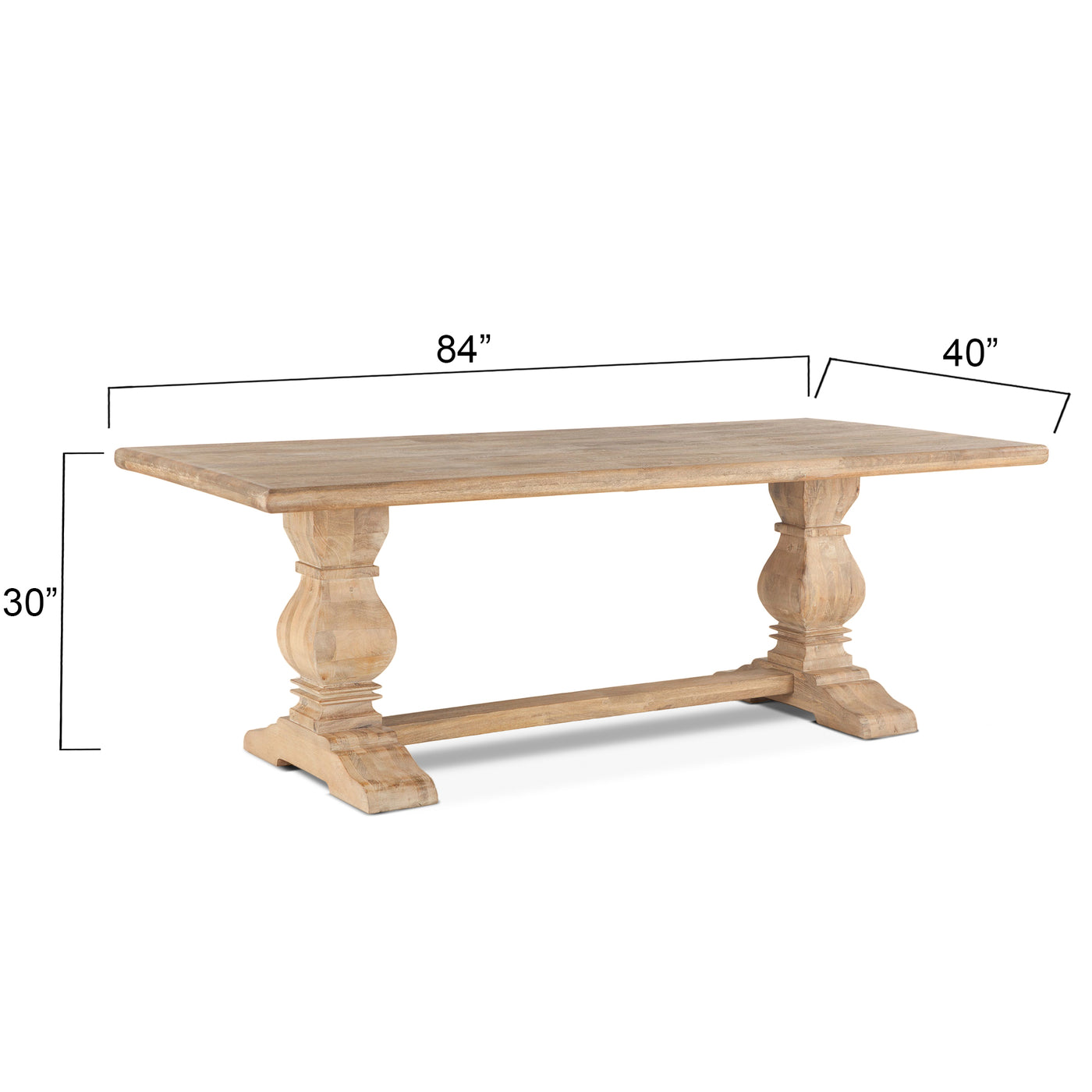Pengrove 84" Modern Farmhouse Rectangular Dining Table — World Interiors