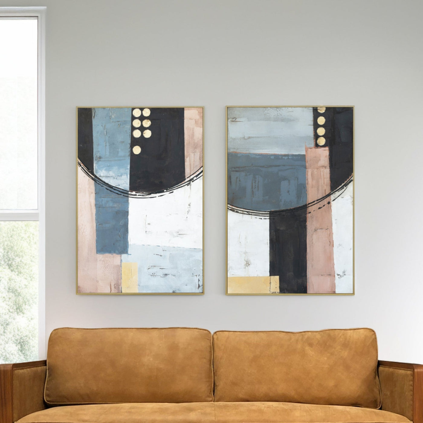 "Abstract Horizons" Wall Art, Set of 2 - World Interiors