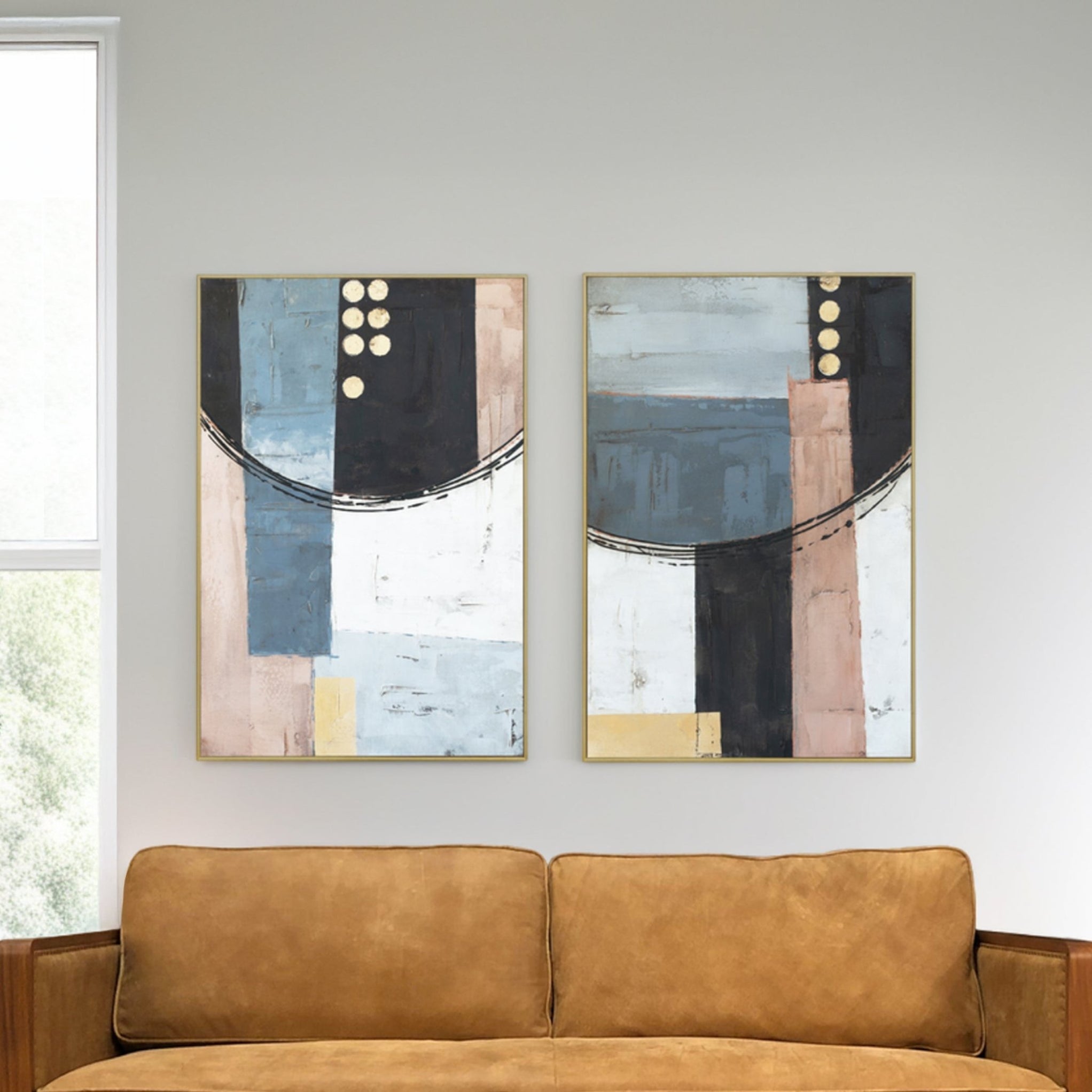 "Abstract Horizons" Wall Art, Set of 2 - World Interiors