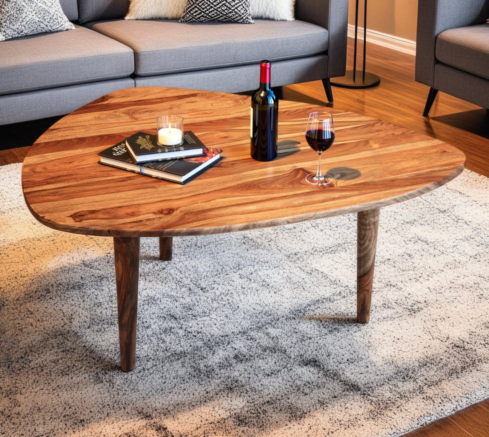 Arrey 37" Sheesham Wood Coffee Table - World Interiors