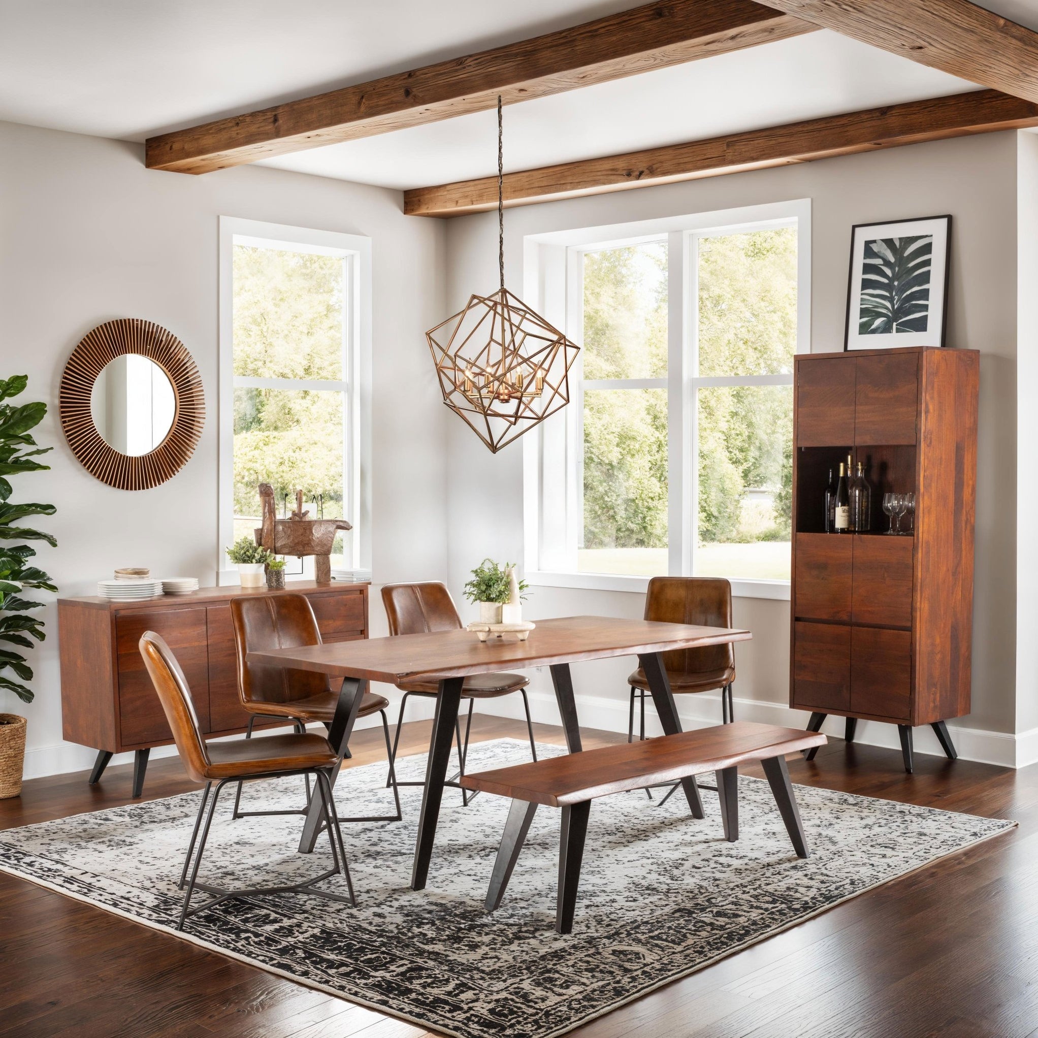 Knoxville 68" Acacia Wood Dining Table - World Interiors