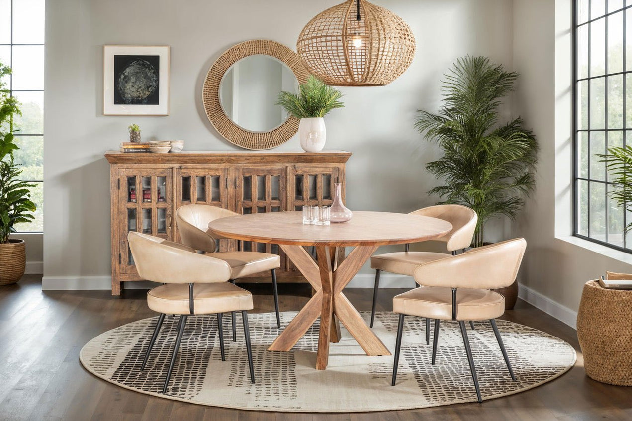 Stockholm Acacia Round Dining Table - World Interiors