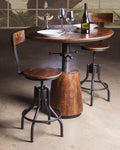 Amici Acacia Wood Adjustable Barstool - World Interiors
