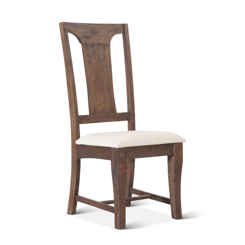 Toulon Weathered Mango Upholstered Dining Chair — World Interiors