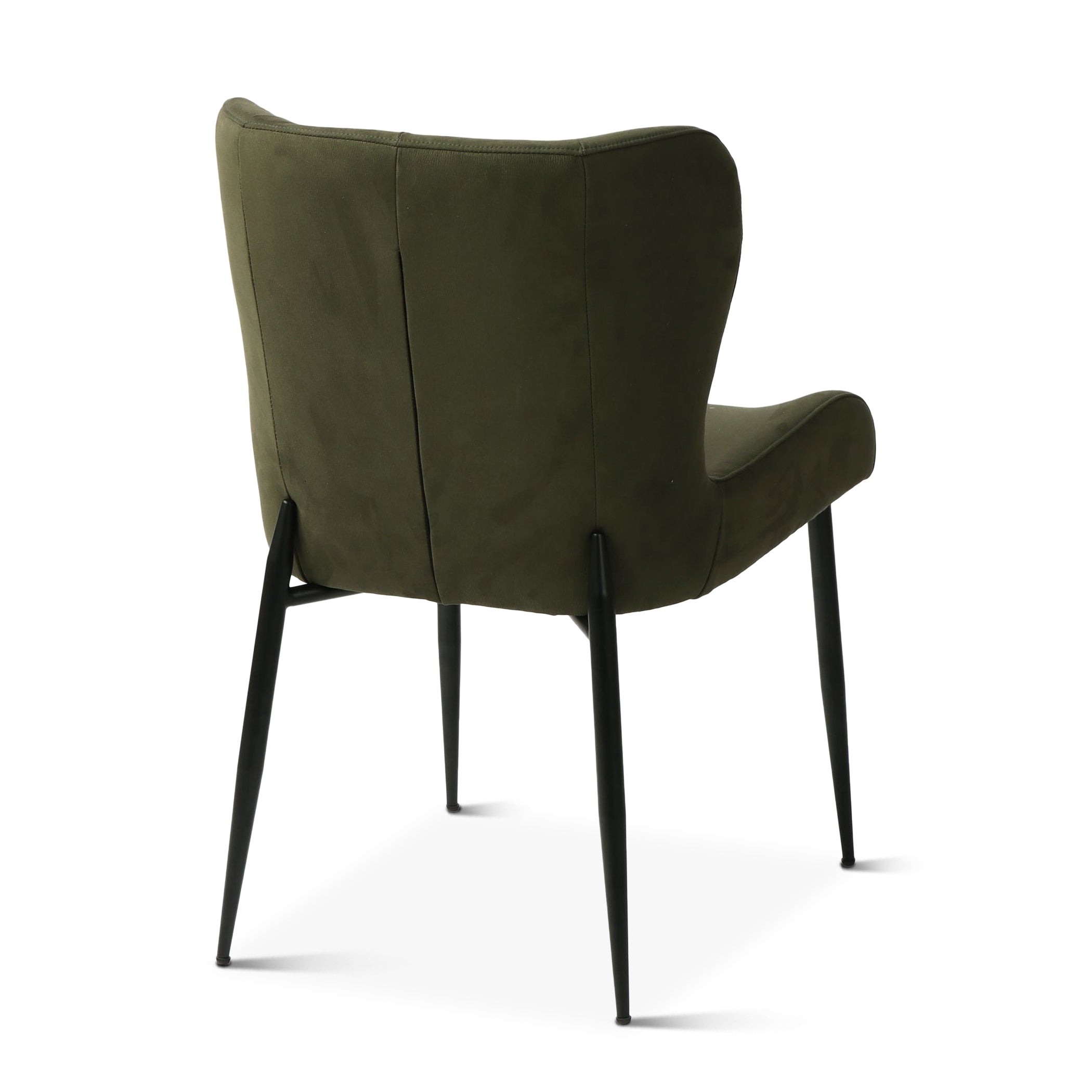Isabella Green Suede Modern Dining Chair — World Interiors