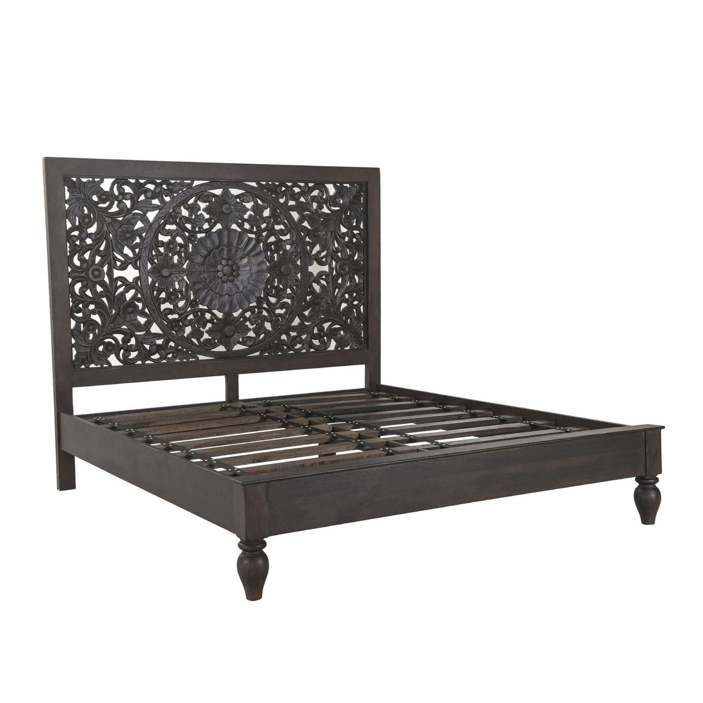 Haveli Traditional Handcarved Bed - World Interiors
