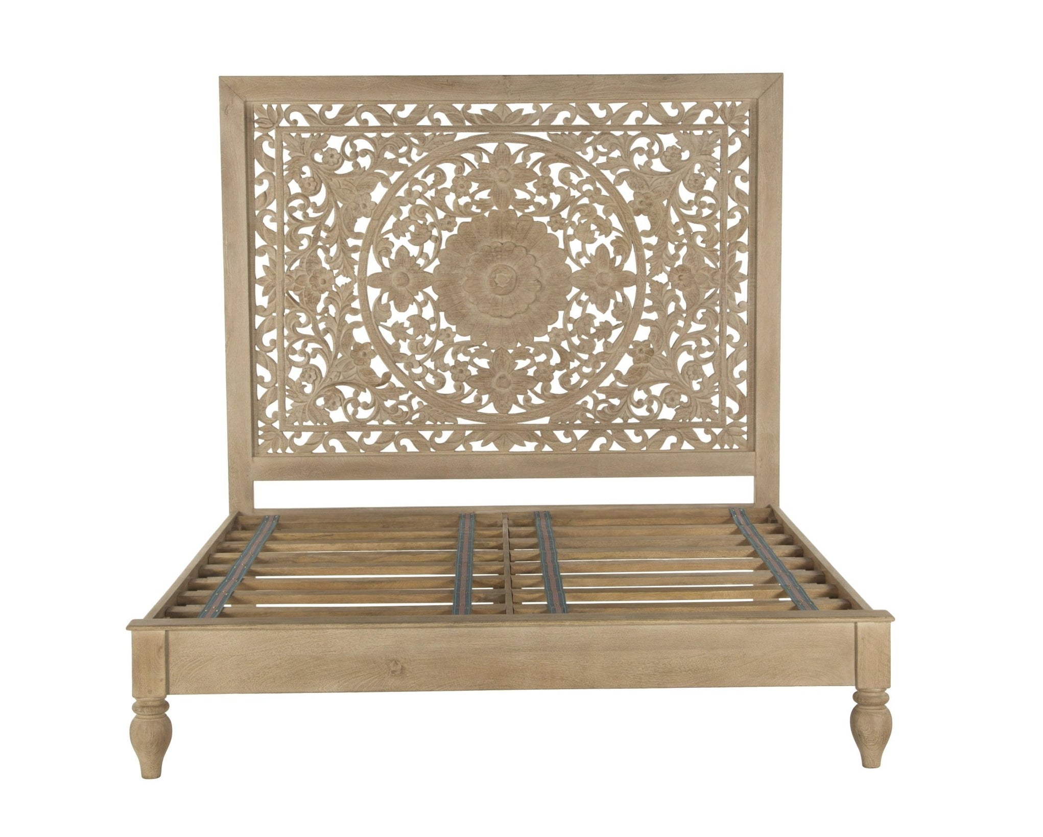 Haveli Traditional Handcarved Bed - World Interiors