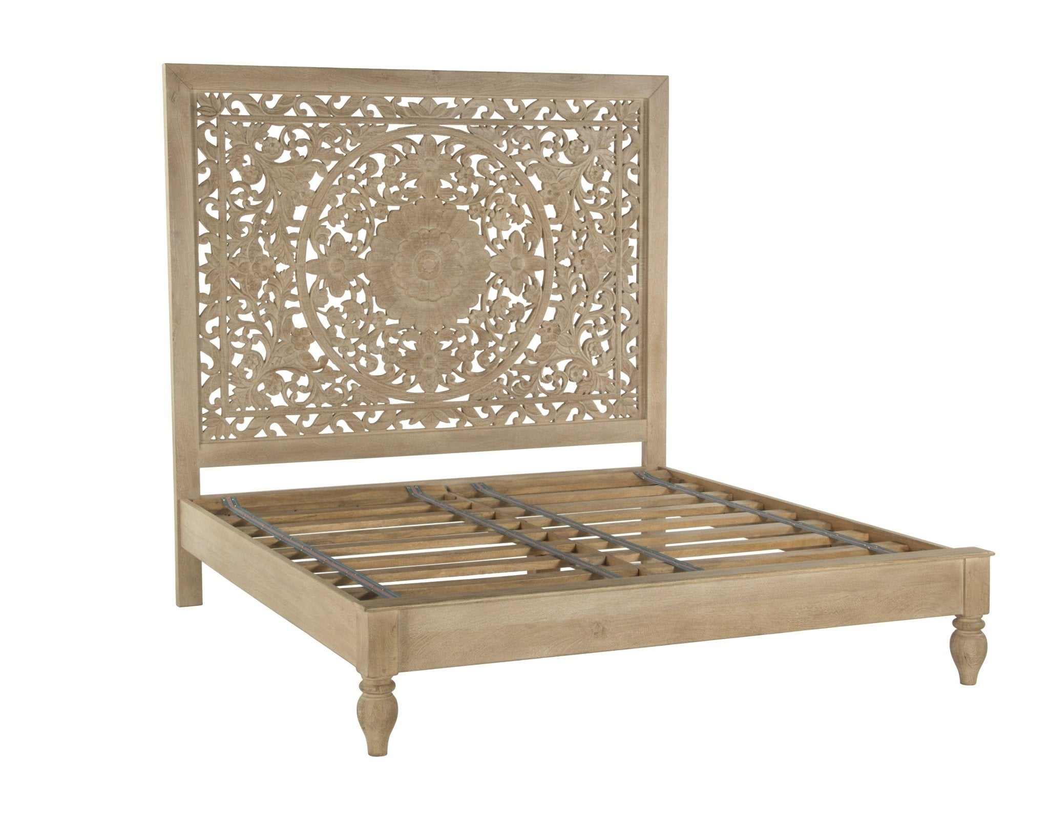 Haveli Traditional Handcarved Bed — World Interiors