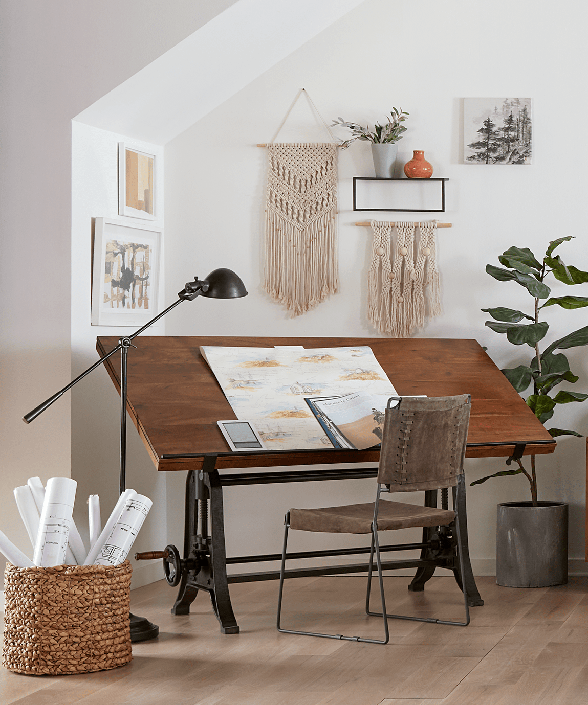 Artezia Industrial Drafting Desk - World Interiors